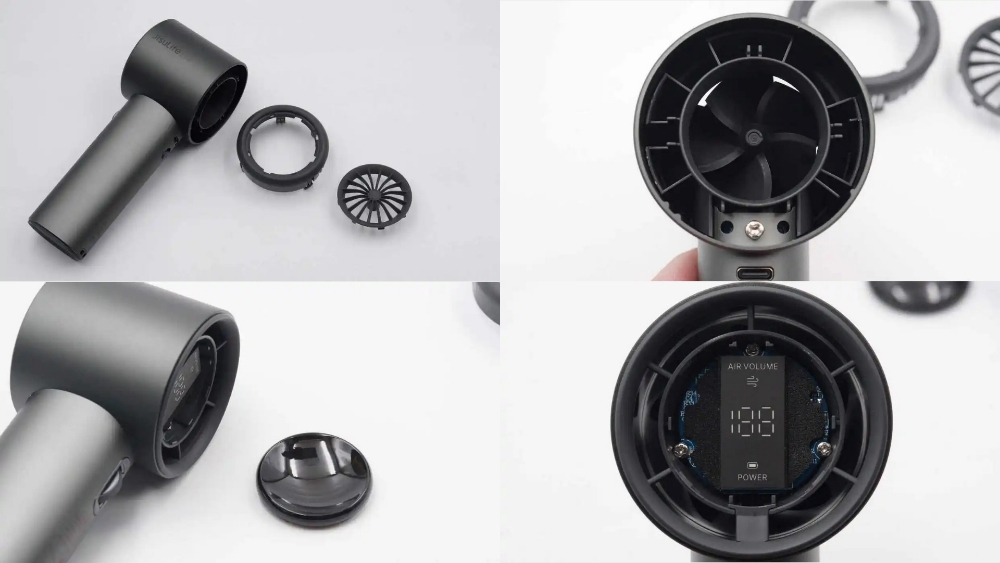 JISULIFE Pro1S Handheld Fan: Aerospace-grade aluminum body, 9m/s ...